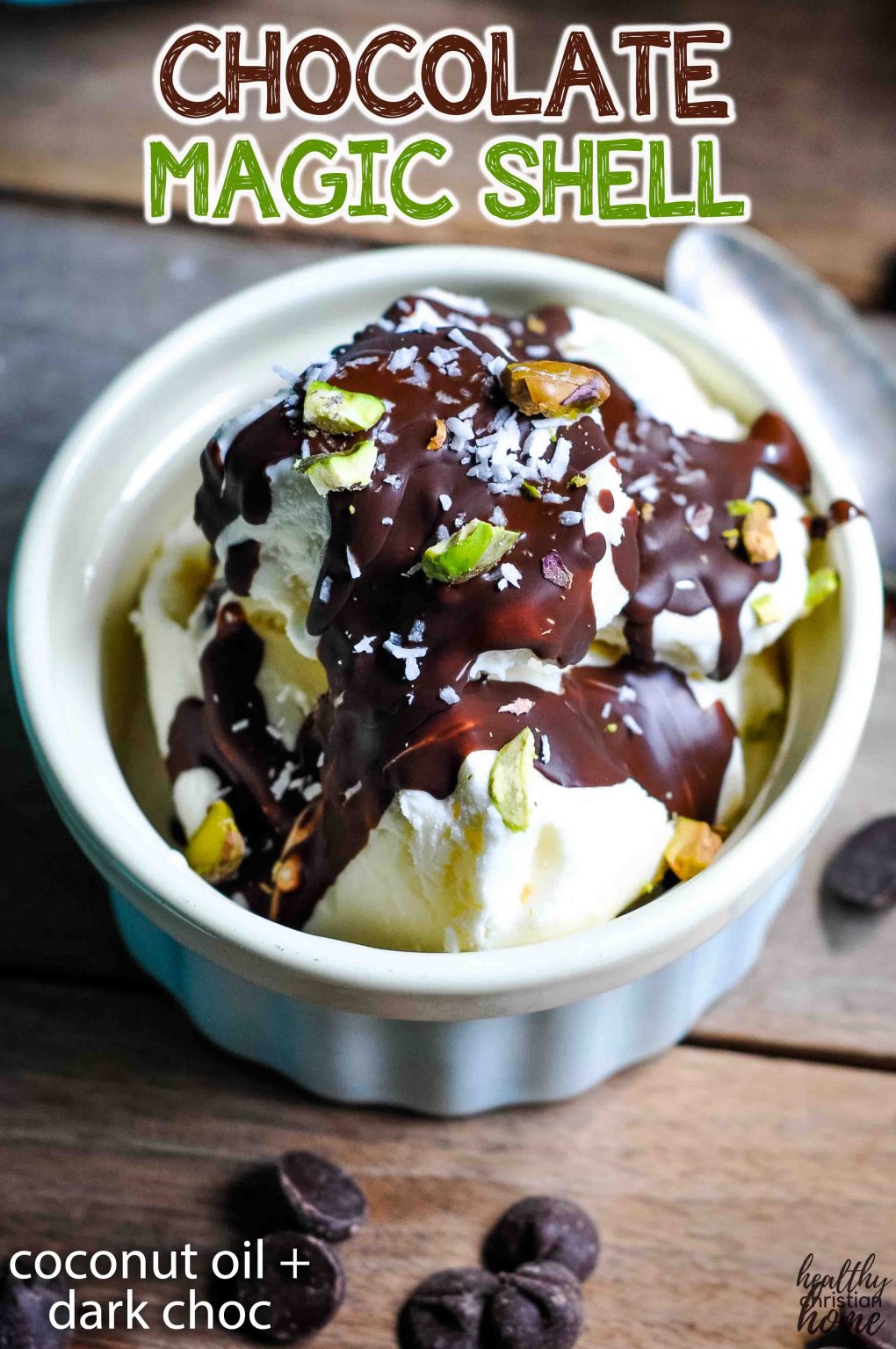 Chocolate Magic Shell Recipe {2 Ingredients & Healthy!}