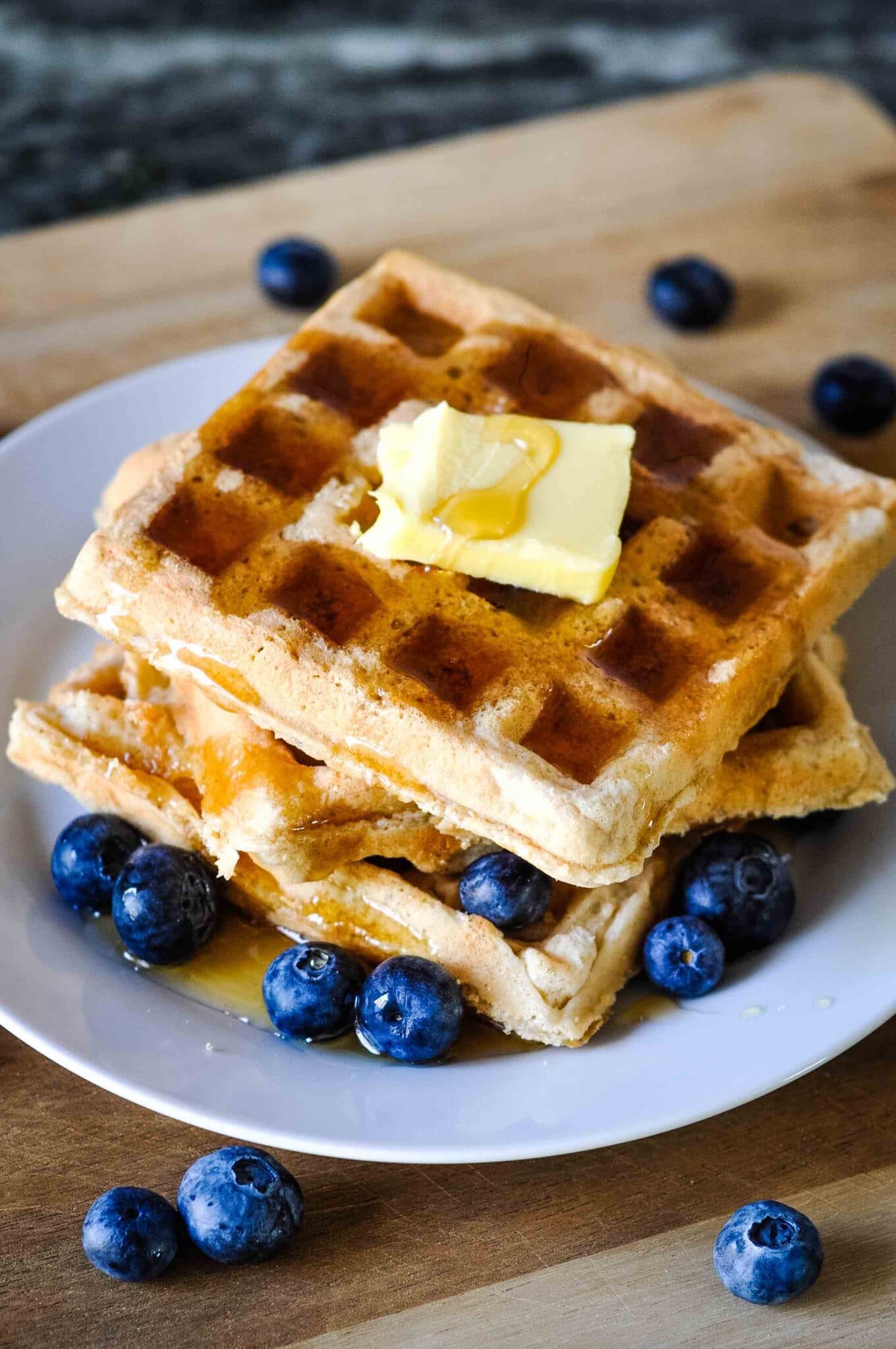 Multigrain Sourdough Waffles (whole grain & nutrient-packed)