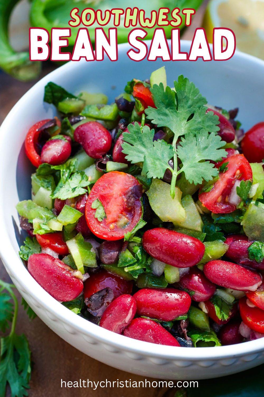 Southwest Dense Bean Salad (zesty & flavorful)